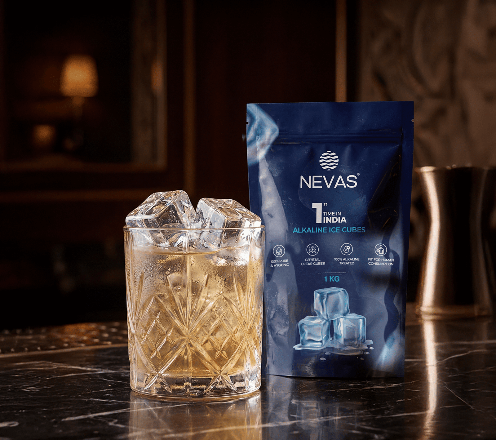 Ice Cubes Online | Nevas – Premium Alkaline Ice Products